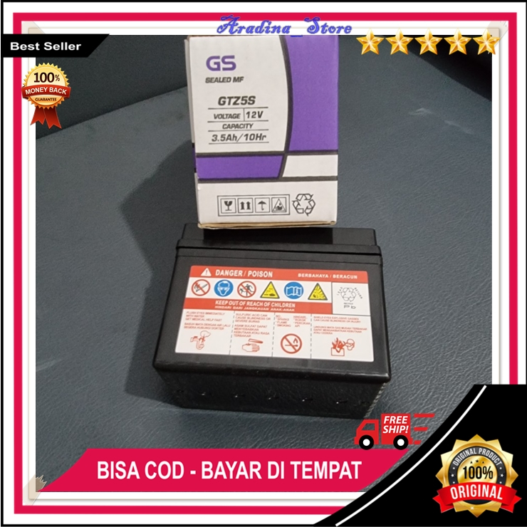 Jual Accu Kering Motor Astra Scoopy Spacy MF Original Aki Astra GS GTZ5s High Quality ORI PROMO ...