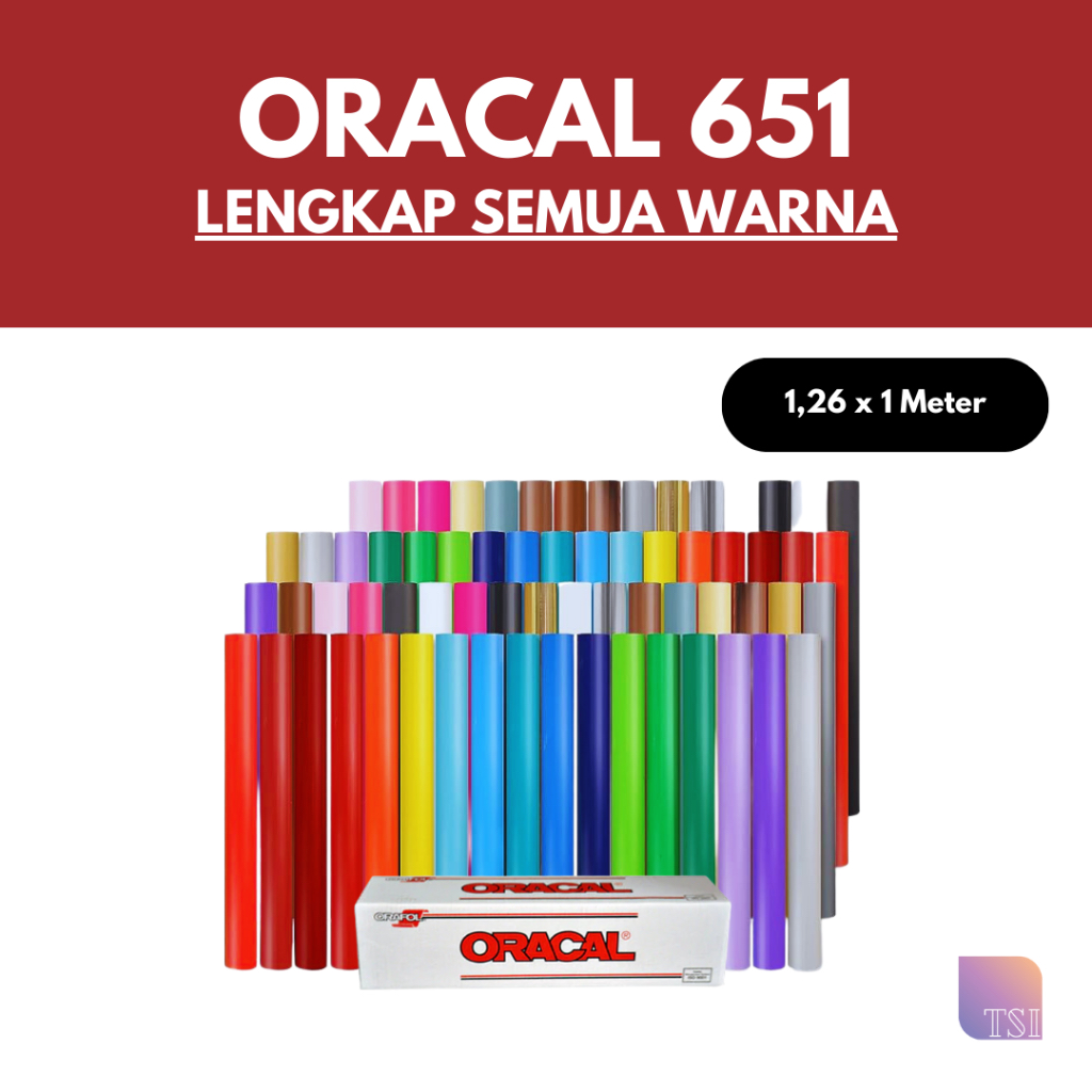 Jual Oracal Stiker 651 Skotlet Warna Glossy Doff Matte 1 Meter | Shopee Indonesia