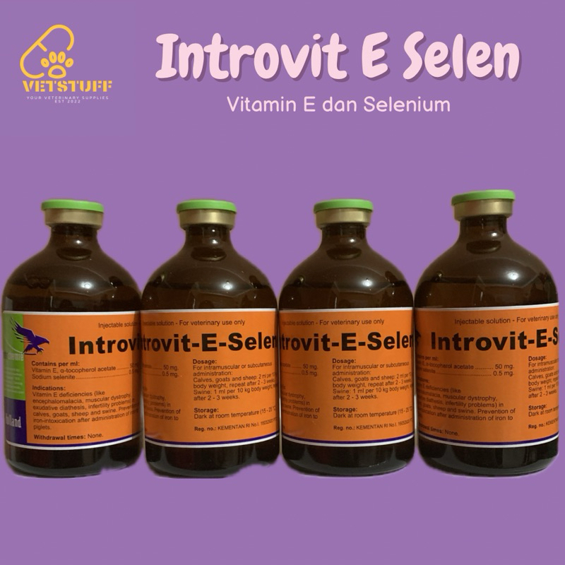 Jual Introvit E Selen Inj 100ml (Vitamin E + Selenium) | Shopee Indonesia