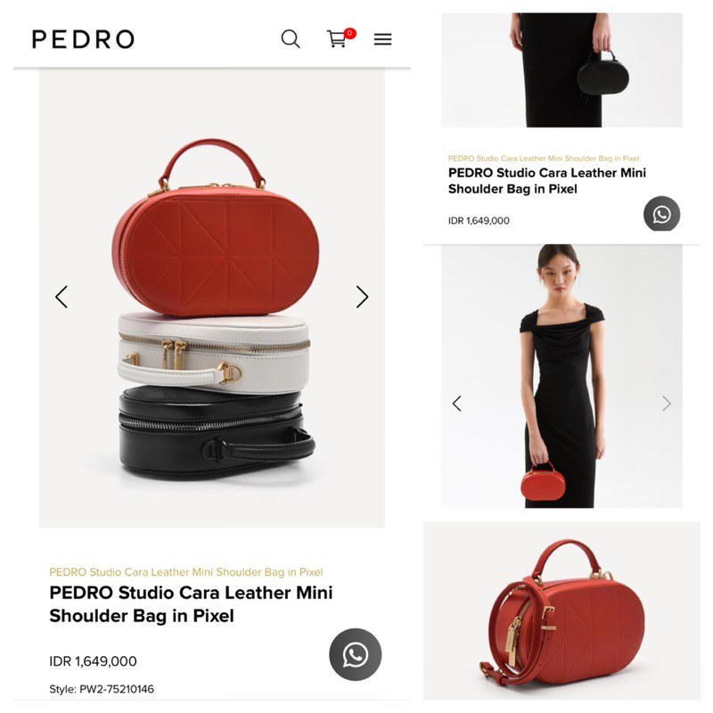 Jual PEDRO STUDIO CARA LEATHER MINI SHOULDER BAG IN PIXEL | Shopee Indonesia