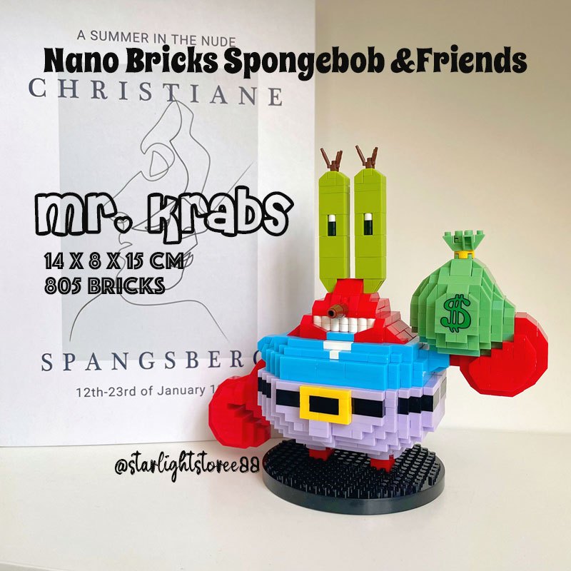 Jual [STR88] Nano Bricks Spongebob Squarepant Patrick Squidward Mr ...