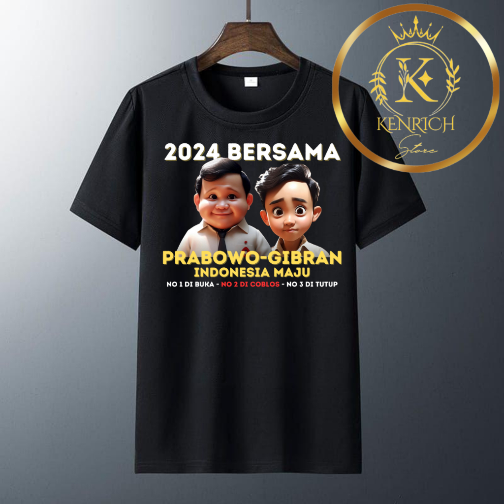 Jual Kaos Prabowo Gibran Capres Cawapres 2024 Indonesia Maju | Shopee Indonesia