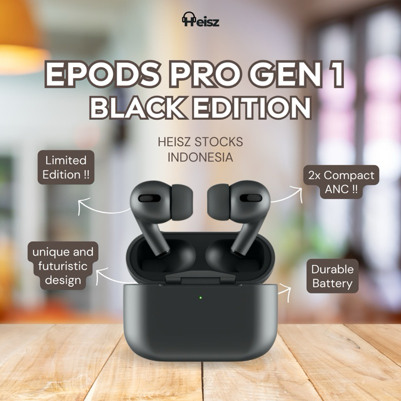 Jual ePods Pro Gen 1 Original 1:1 Black Limited Edition [IMEI + NC ...