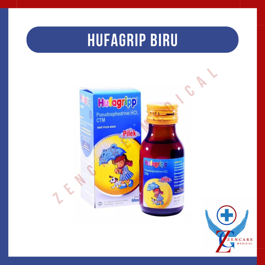Jual Hufagrip Biru Pilek Sirup Sebotol Isi 60 ML | Shopee Indonesia