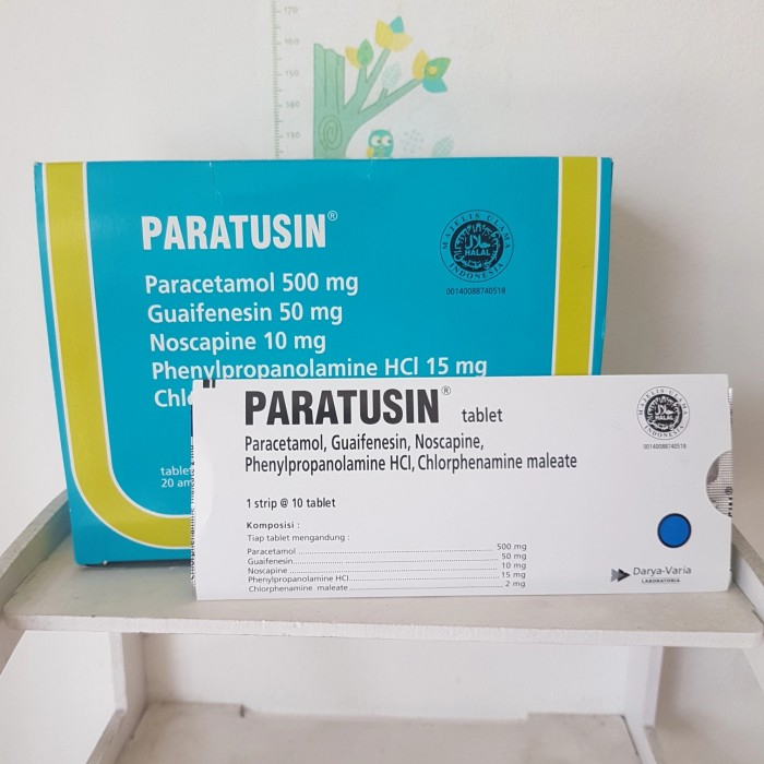 Jual Paratusin Obat Pilek dan Batuk Panas Pereda Flu Demam Noscapine 1 ...