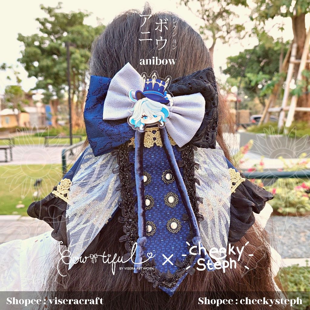 Jual Anibow Furina 2 Genshin Impact Bow Jepit Rambut Aksesoris Cosplay ...