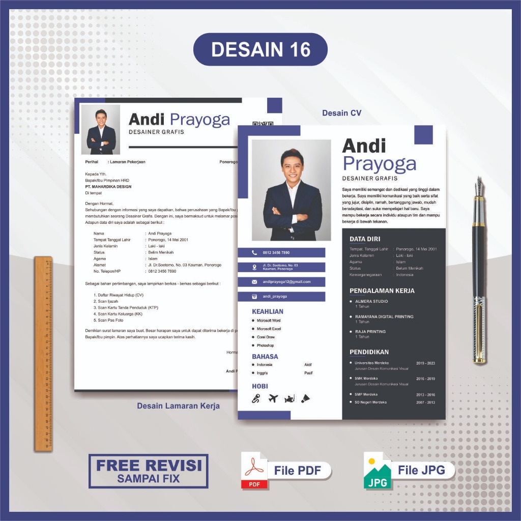 Jual Jasa Desain CV dan Lamaran Kerja / Desain CV / Curriculum Vitae | Shopee Indonesia