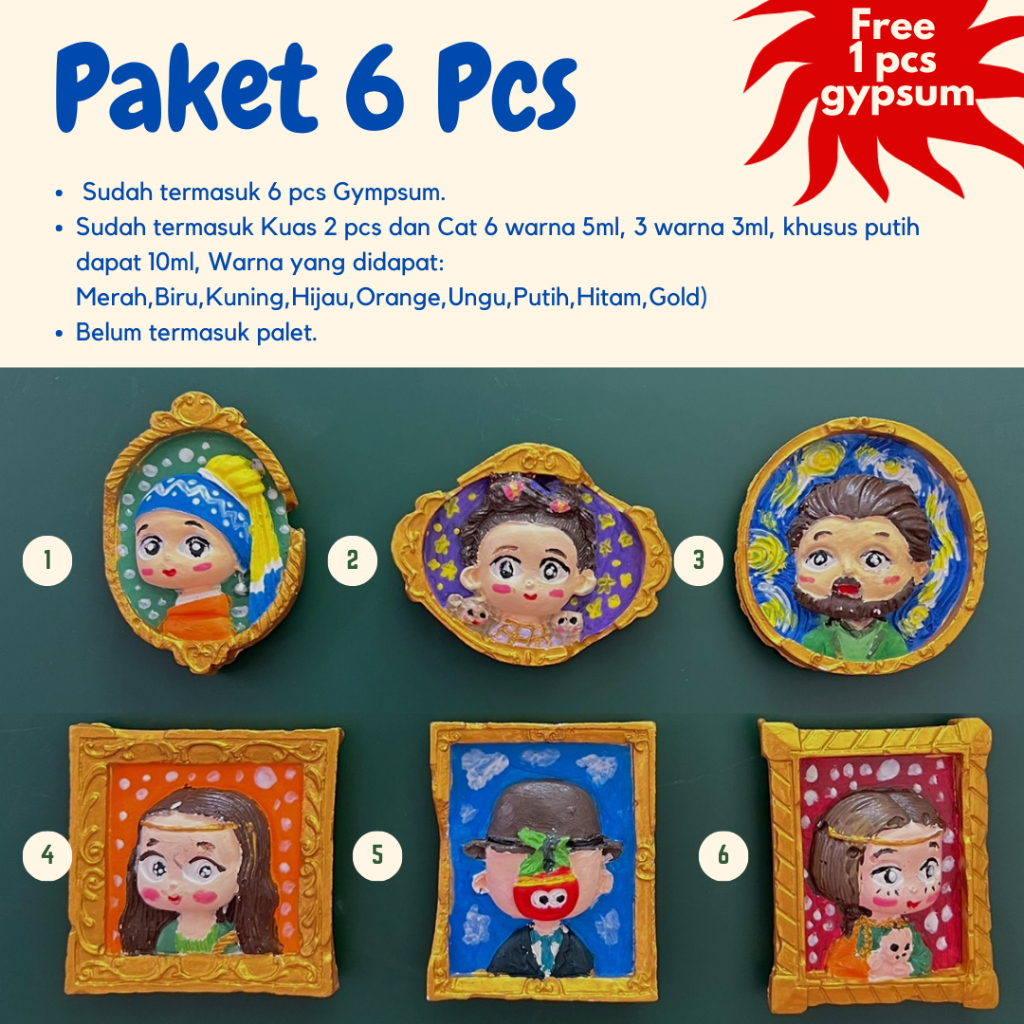 Jual (2D Famous Painting Series) Gypsum Painting - Mainan Edukasi ...