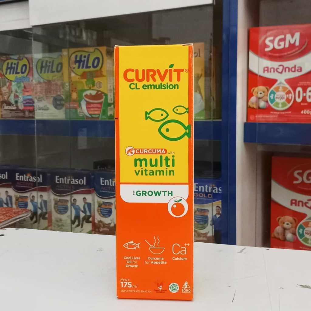 Jual CURVIT CL For Growth Emulsion Multivitamin Rasa Jeruk 175ml ...
