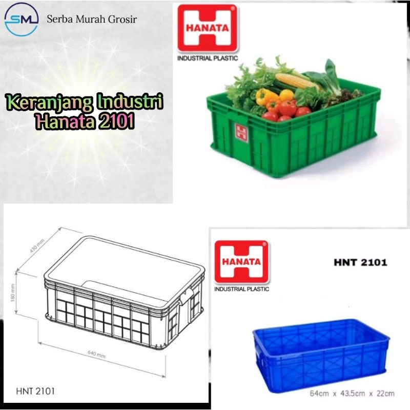 Jual Keranjang Buah/Krat Serbaguna/Keranjang Industri Hanata 2101 ...