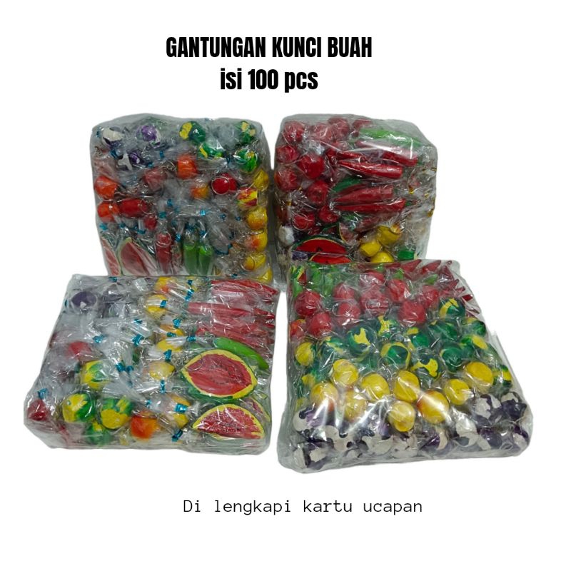 Jual Souvenir Pernikahan Gantungan Kunci Buah Miniatur isi 100 pcs/ FREE KARTU UCAPAN | Shopee ...