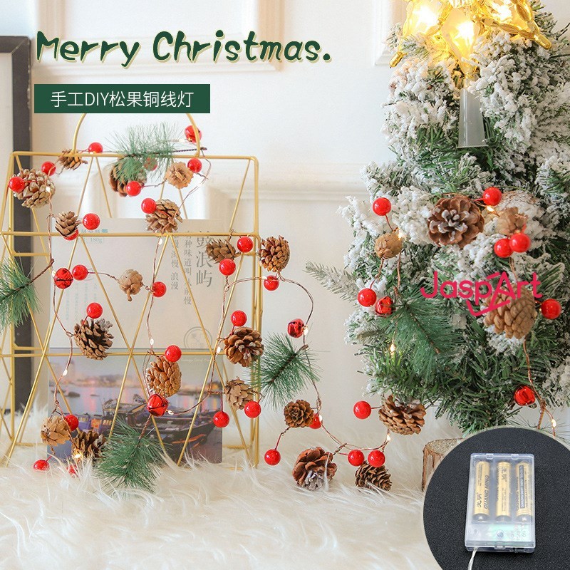 Jual Lampu Natal led 2 Meter Lampu Natal Pine Cherry Lampu Natal Hias ...