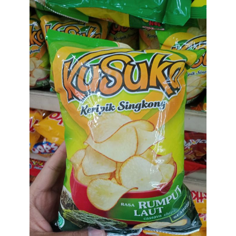 Jual Kusuka Keripik singkong Rasa Rumput Laut 60gr | Shopee Indonesia