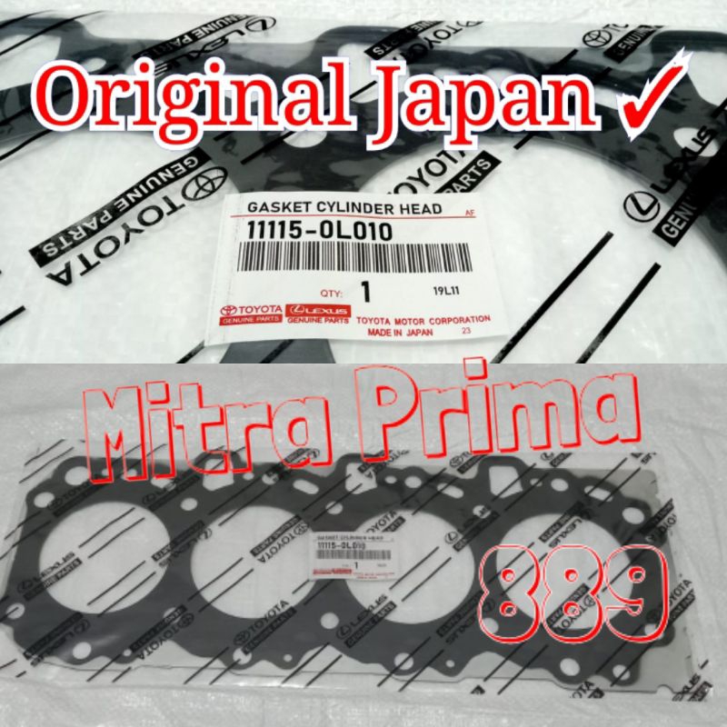 Jual Packing Gasket Paking Cylinder Head Kop Deksel Toyota Kijang Innova Inova Hilux Fortuner ...