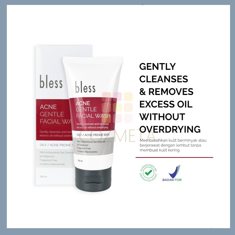 Jual Bless Acne Gentle Facial Wash 100ml Sabun Wajah Gel Kulit Jerawat ...