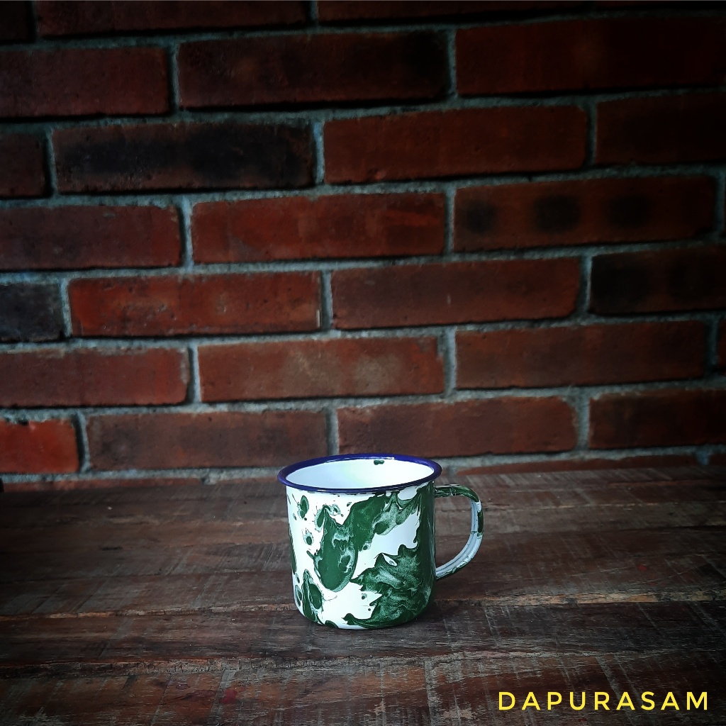 Jual Gelas Enamel 7cm Jadul Vintage Mug Polos - Lurik - Bunga seng ...