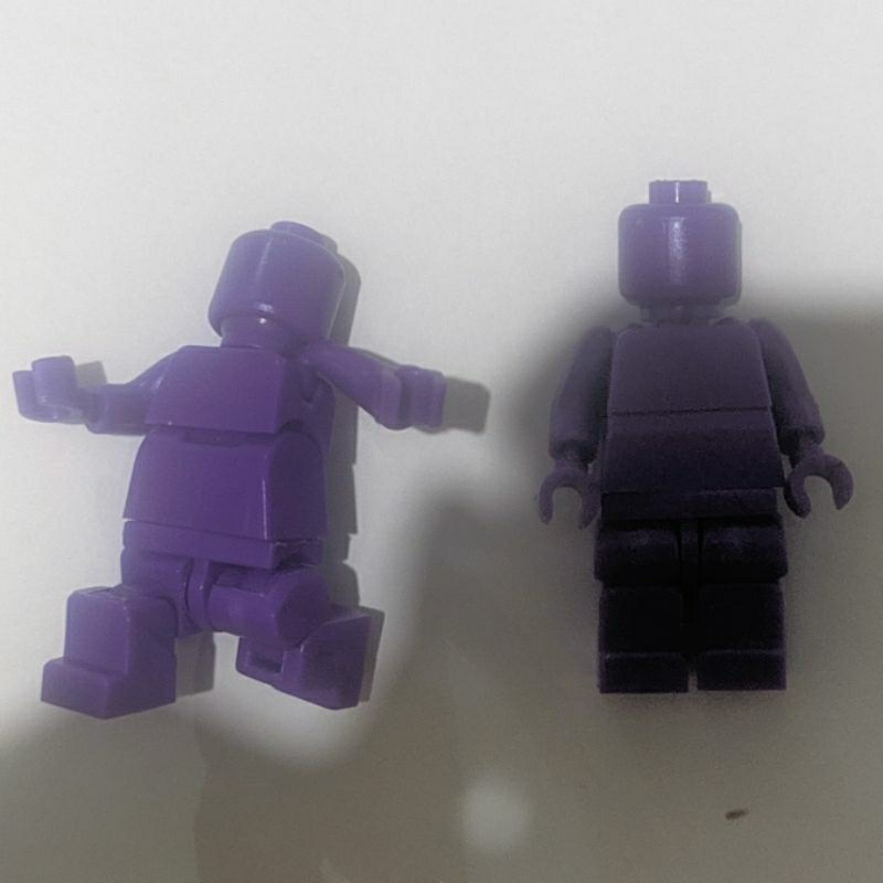 Jual brick minifigure poseable full articulation plain purple city ...
