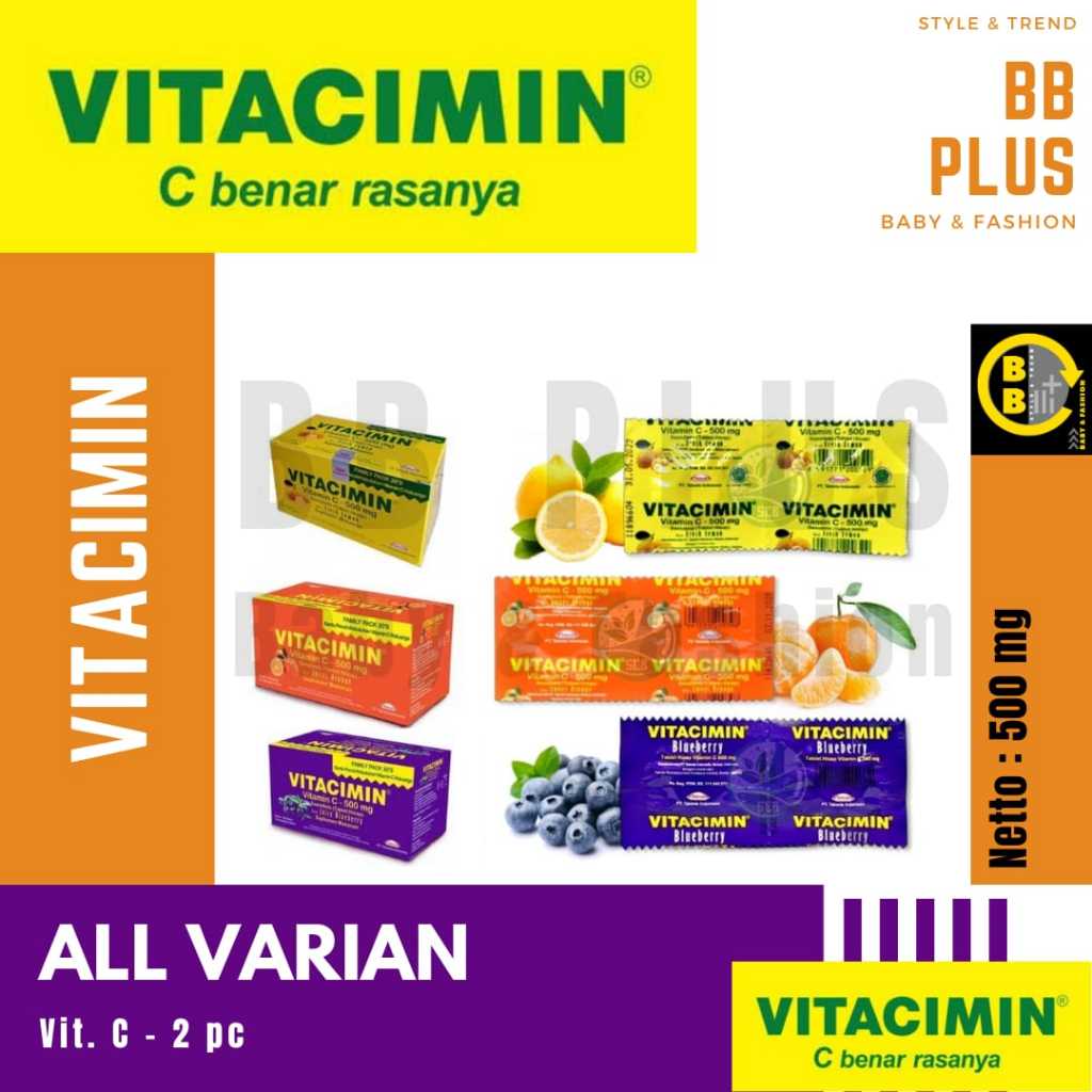 Jual VITACIMIN Tablet Hisap Vit. C 500MG (1 strip = 2 tab) | Shopee ...