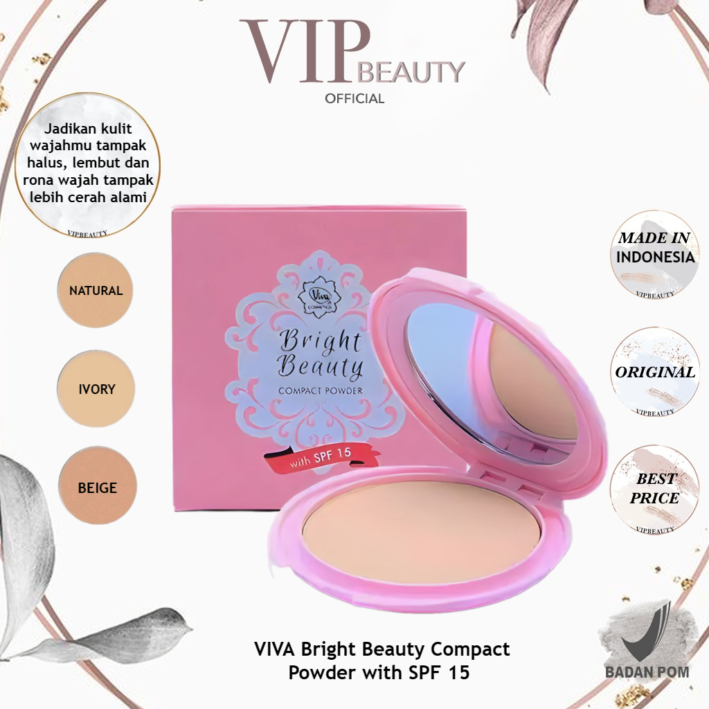 Jual VIVA Bright Beauty Compact Powder with SPF 15 (tersedia 3 varian ...