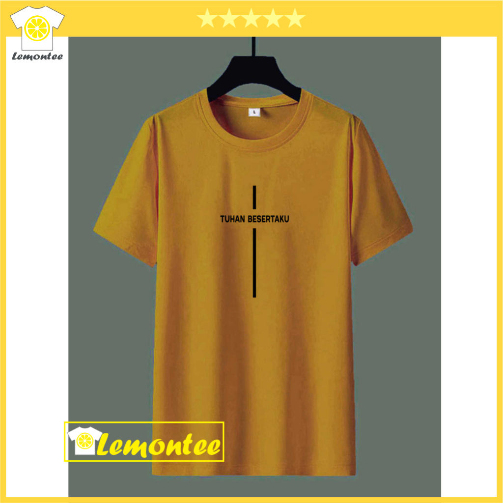 Jual Kaos Rohani Kristen Katolik TUHAN BESERTAKU Kaos Distro Pria ...
