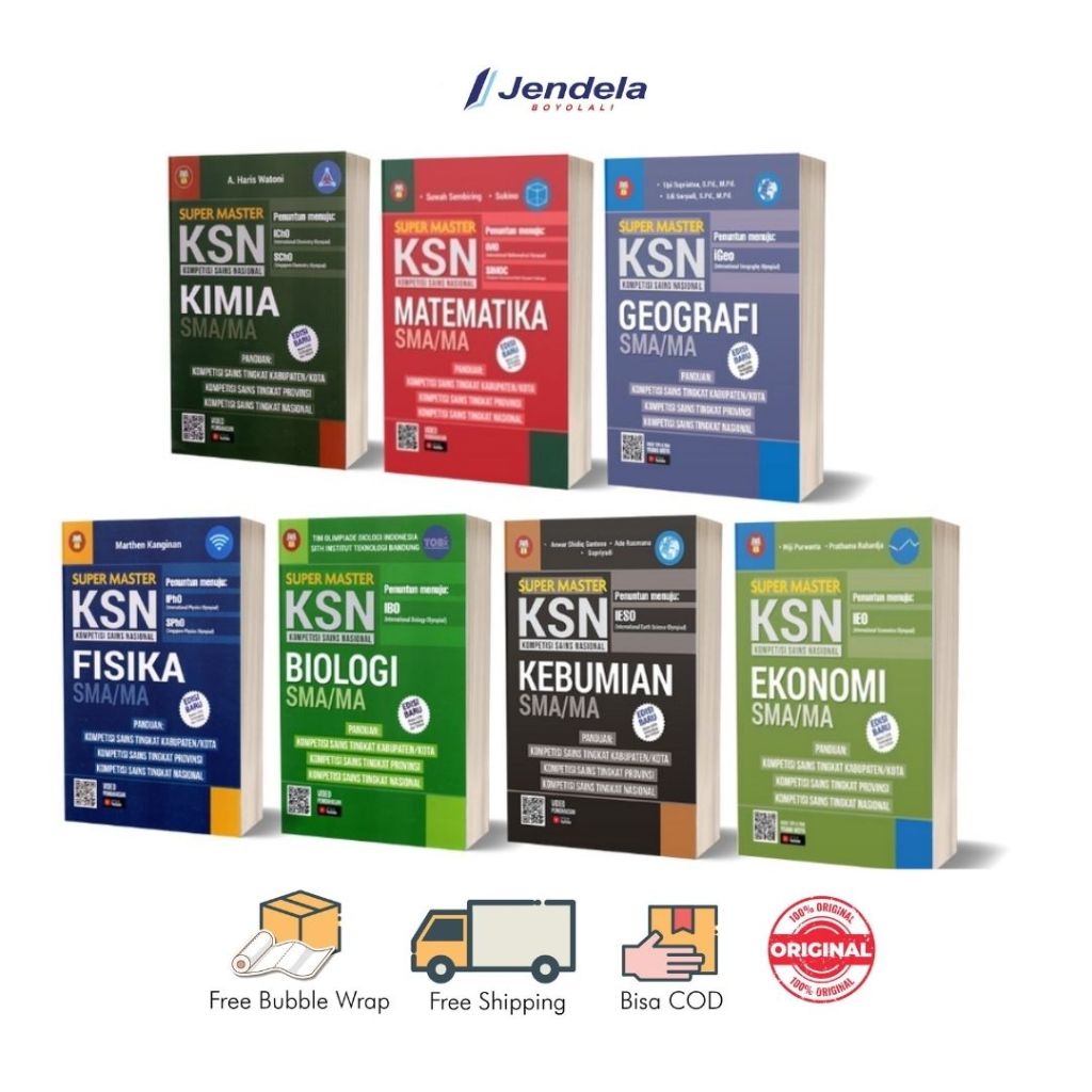 Jual SUPER MASTER KSN SMA/MA BIOLOGI KIMIA KEBUMIAN MATEMATIKA FISIKA EKONOMI GEOGRAFI ASTRONOMI ...