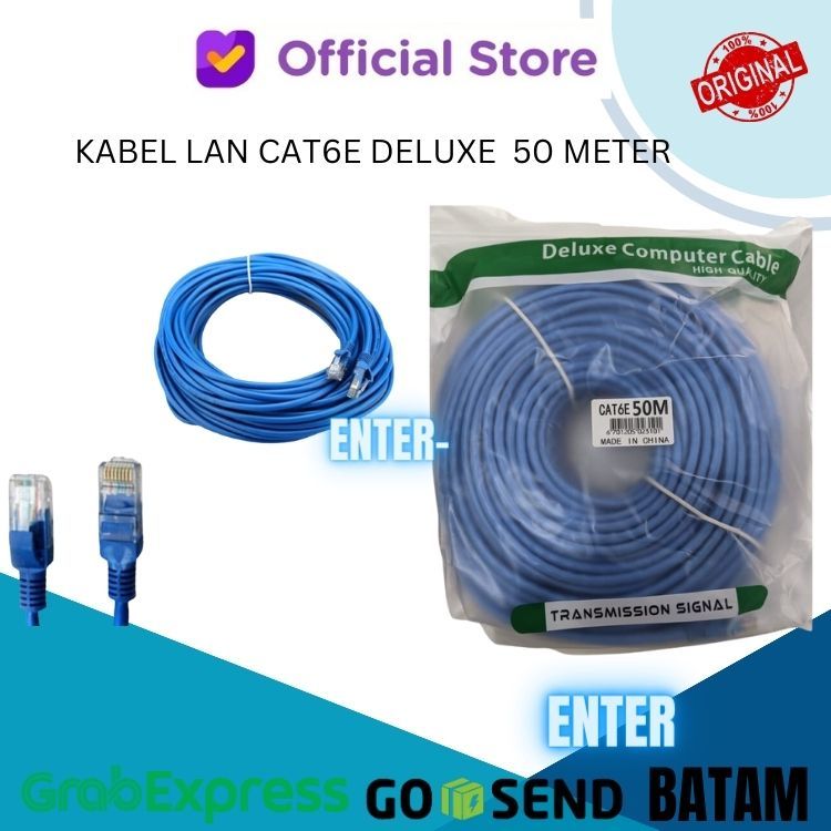 Jual KABEL LAN CAT6E 50 METER DELUXE COMPUTER NETWORK | Shopee Indonesia