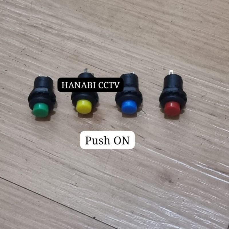 Jual Push On Button 2p 2 Pin Warna Switch Bulat 2Pin | Shopee Indonesia