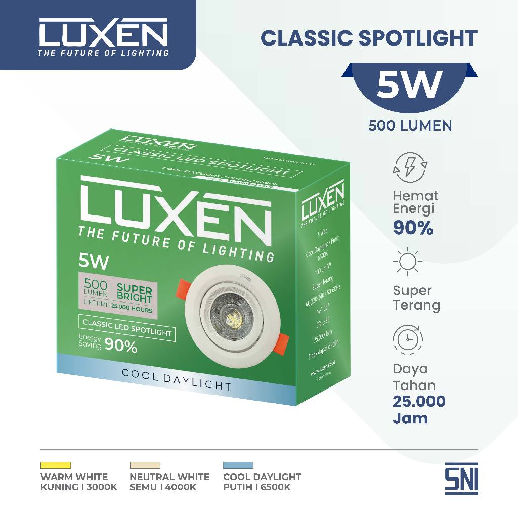Jual Luxen LED Spotlight Classic Series 5 Watt | Shopee Indonesia