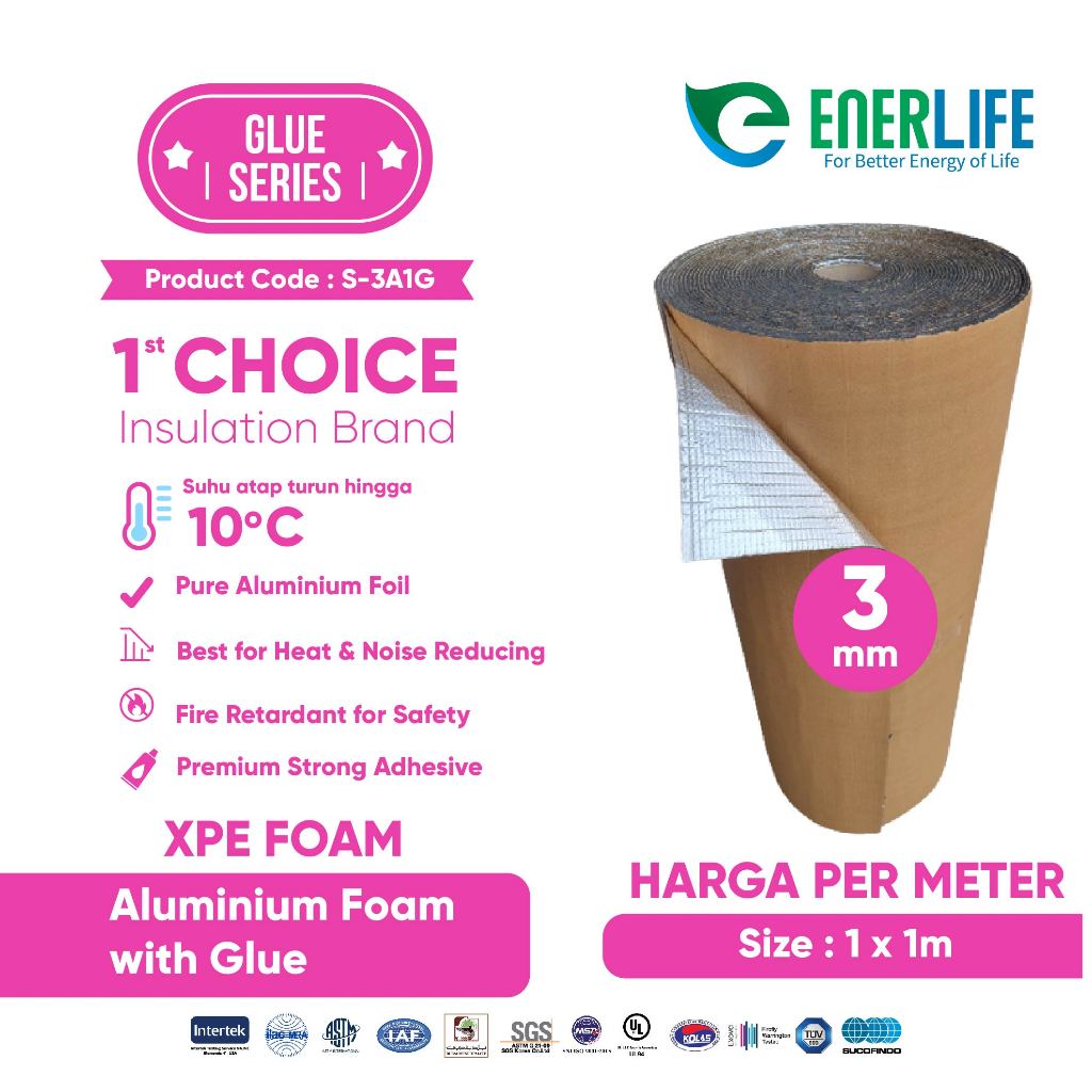 Jual Busa Foam 3mm 5mm Peredam Panas Atap Dinding Tempel Lem Stiker ...