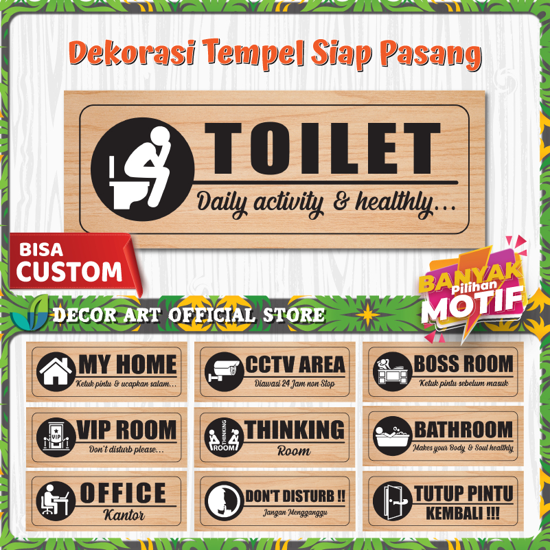 Jual Papan Himbauan Sign Pintu Dinding Siap Pasang Ukuran 30x11 Cm ...