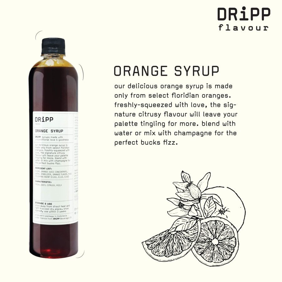 Jual Dripp Syrup Orange 760 ML - Rasa Jeruk 760 ML | Shopee Indonesia