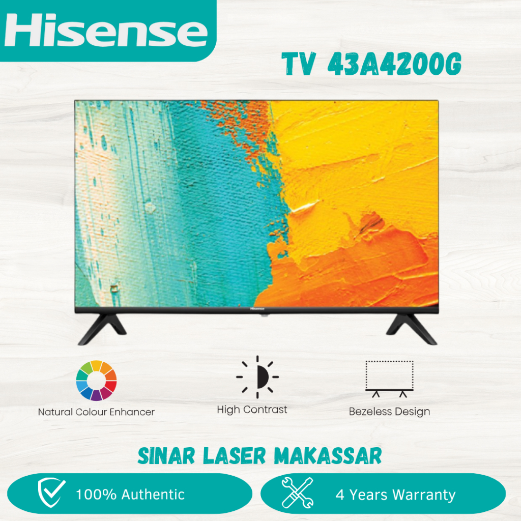 Jual TV HISENSE 43" 43A4200G LED SMART ANDROID TV GARANSI RESMI ...