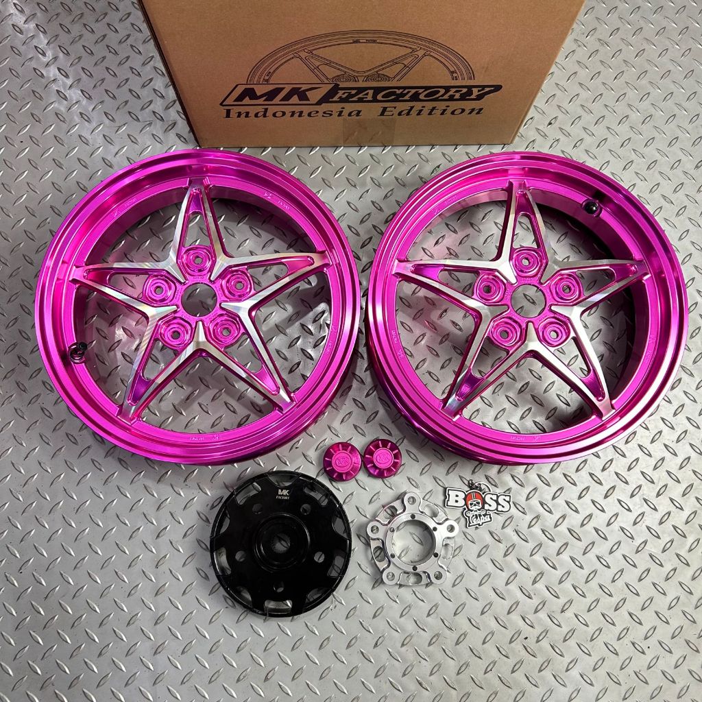 Jual Velg MK Factory MK6 Pink 12" Front & Rear Vespa Sprint Prima GTS ...