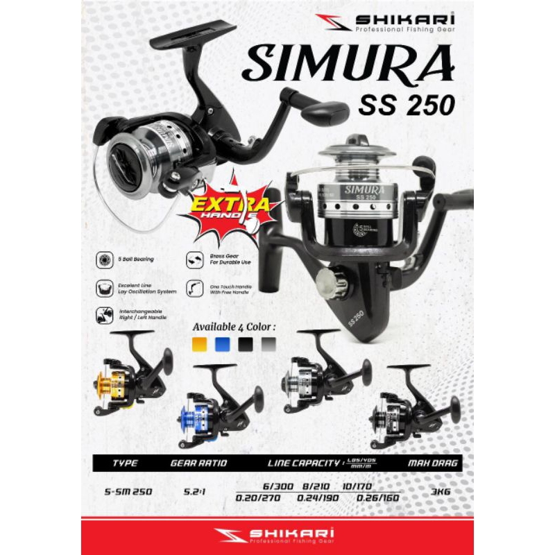 Jual Reel Sikari Shimura 250 spoll besi | Shopee Indonesia
