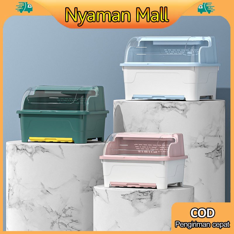 Jual Piring Rak Dapur / Peniris Piring Plastik Dengan Tutup/ Rak ...