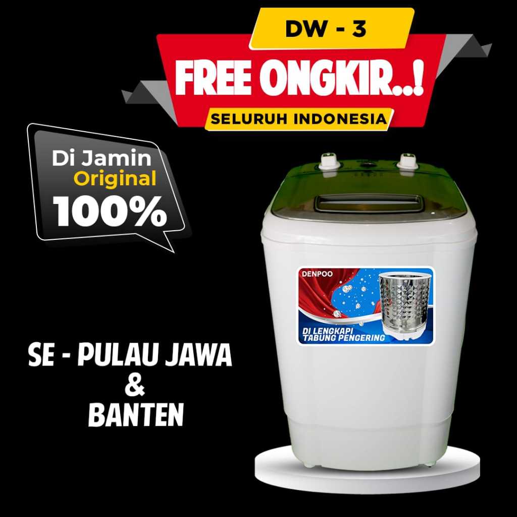 Jual Denpoo Mesin Cuci Mini Kapasitas 4,5 KG ( Pencuci & Pengering ) - DW3 DW5 | Shopee Indonesia