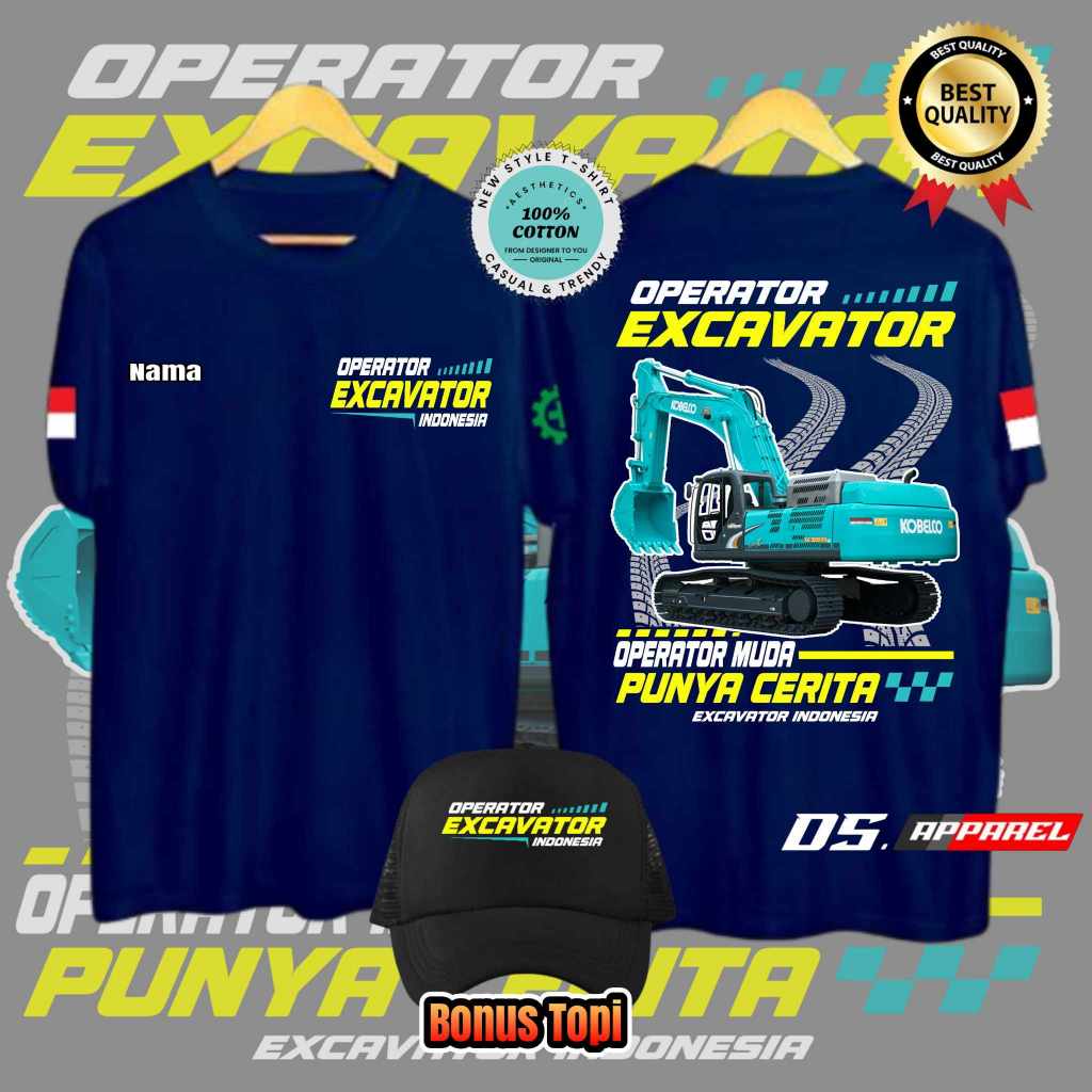 Jual KAOS PRIA KEREN OPERATOR EXCAVATOR OPERATOR MUDA PUNYA CERITA ...