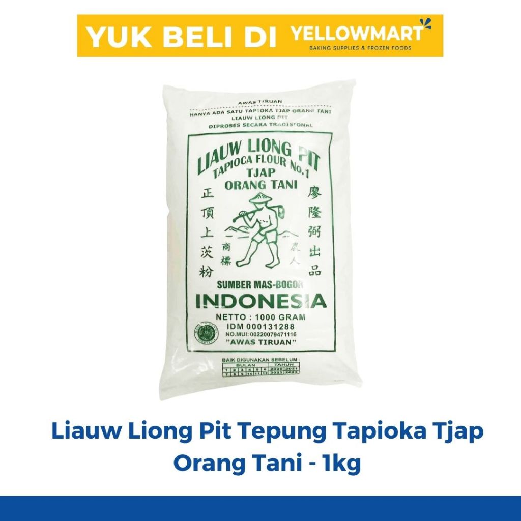 Jual Liauw Liong Pit Tepung Tapioka Tjap Orang Tani - 1kg - Sagu Tani ...