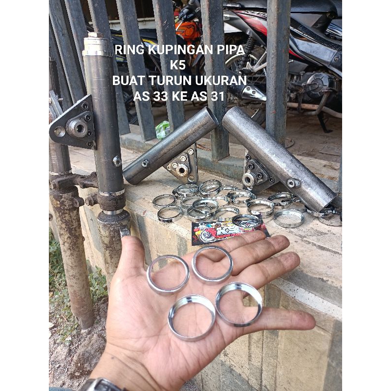 Jual ring kupingan pipa k5 (4pc) ring kupingan k5 besi /ring kupingan ...
