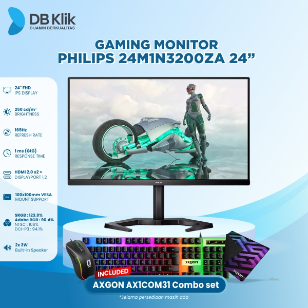 Jual LED Monitor Gaming PHILIPS 24M1N3200ZA 24" 165Hz IPS FHD 1ms DP ...