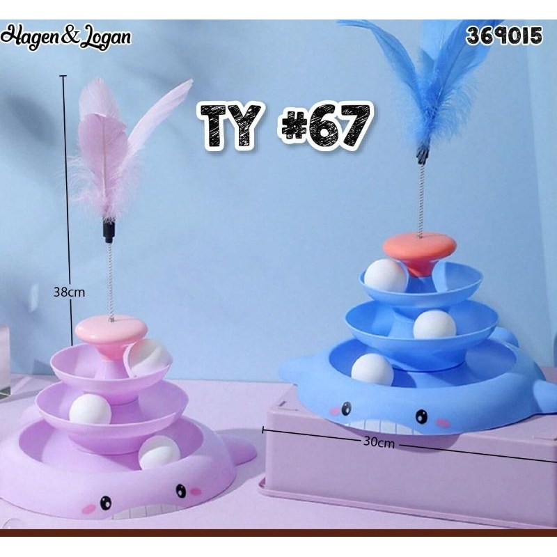 Jual Mainan Tower Track 3 Tingkat untuk kucing TY67 - Hagen & Logam ...