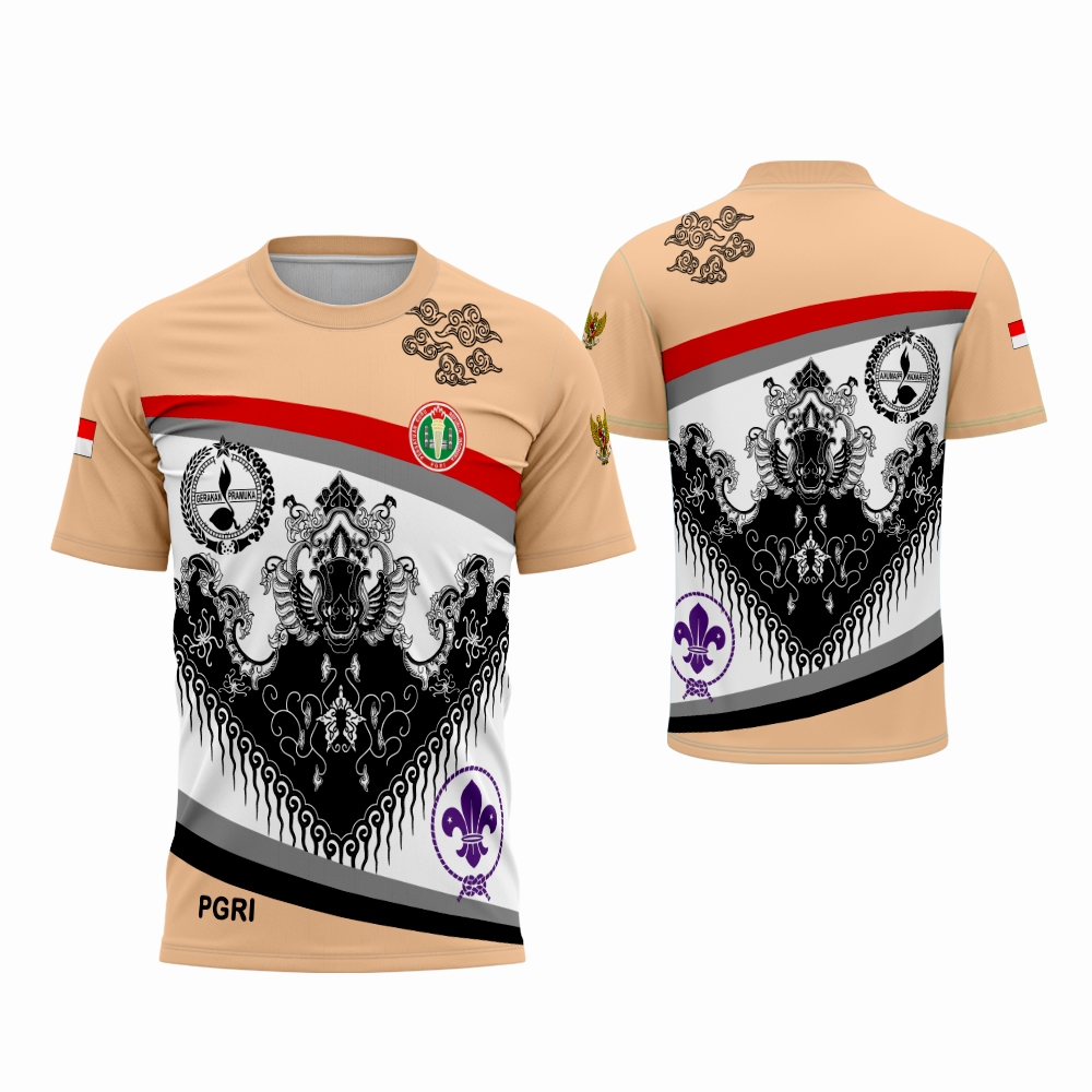 Jual Kaos Seragam PGRI Pria / Baju Guru Batik PGRI Pria / Kaos jersey ...
