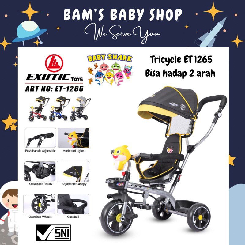 Jual [FREE BUBBLEWRAP] BAMS TERMURAH STROLLER SEPEDA TRICYCLE PACIFIC ...