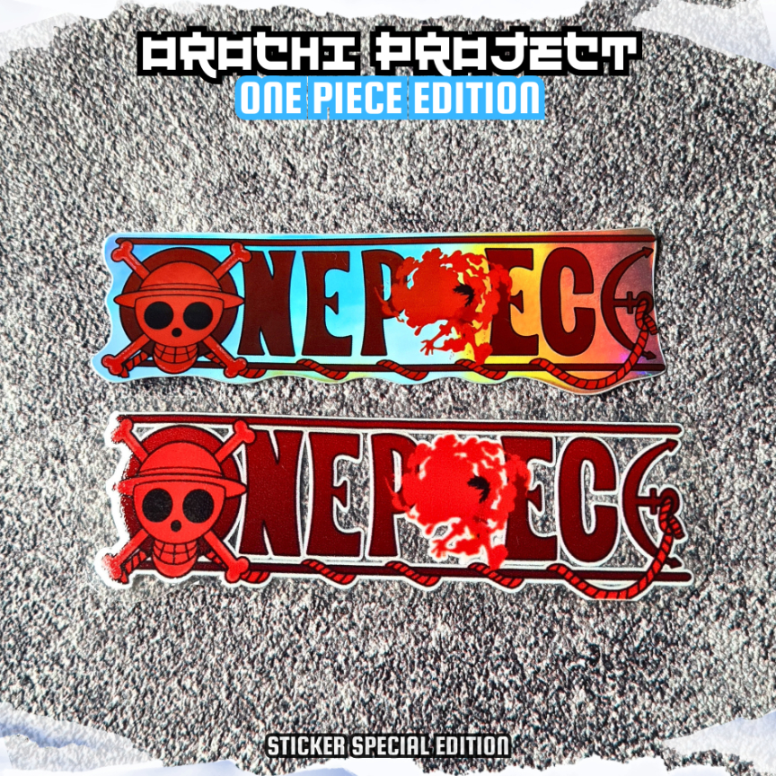 Jual Sticker Stiker Anime Logo One Piece Red Monkey D. Luffy Hologram ...