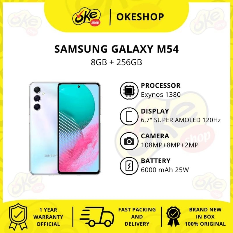Jual Samsung Galaxy M54 5G ( 8GB/256GB ) - Garansi Resmi SEIN | Shopee Indonesia