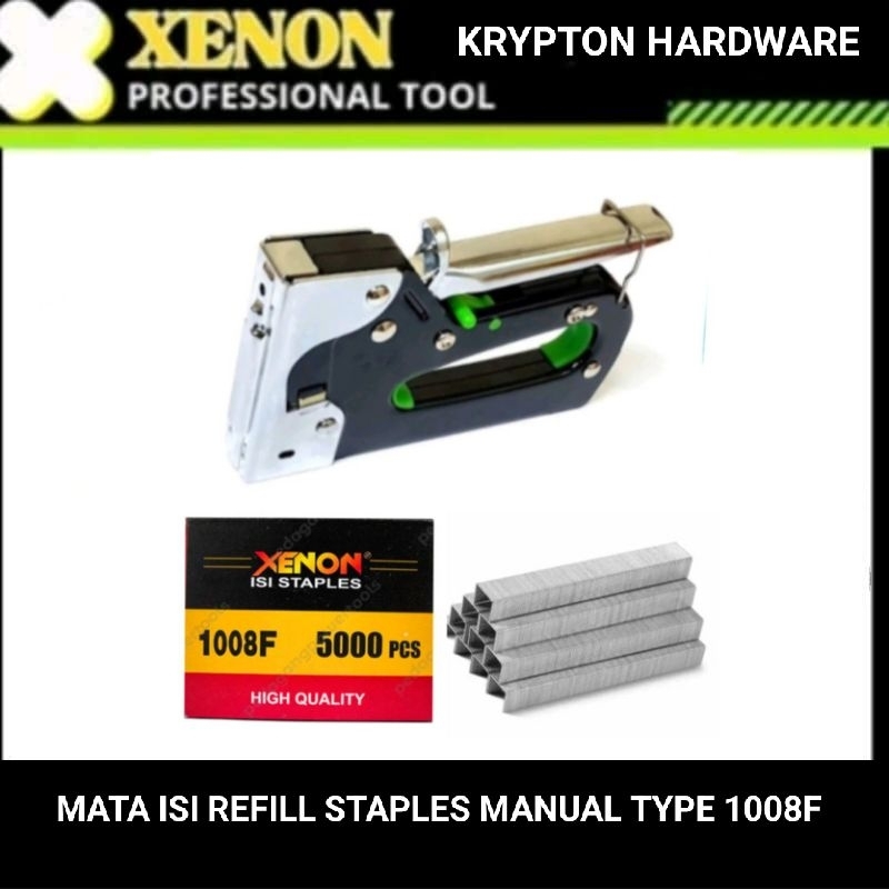 Jual XENON mata Refill isi Staples manual type 1008F (5000pcs/kotak ...