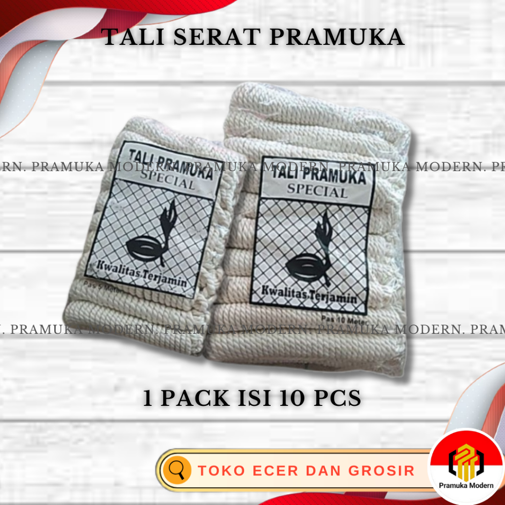 Jual Tali pramuka 10 biji serat tekuk 5 & 10 meter / tali pramuka 5 10 ...