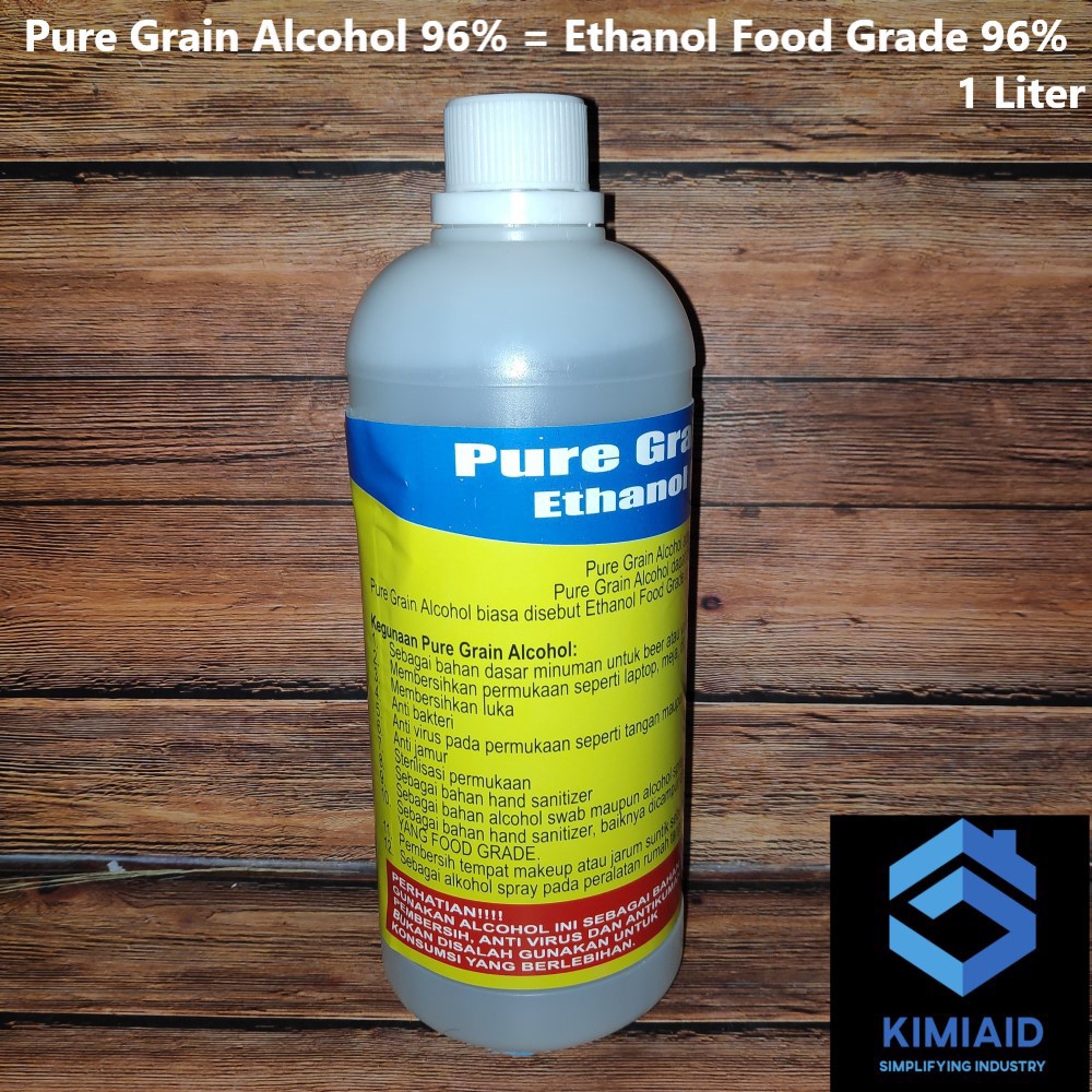 Jual ☻ Terbaru Pure Grain Alcohol 1 Liter - Ethanol Food Grade 96 ...