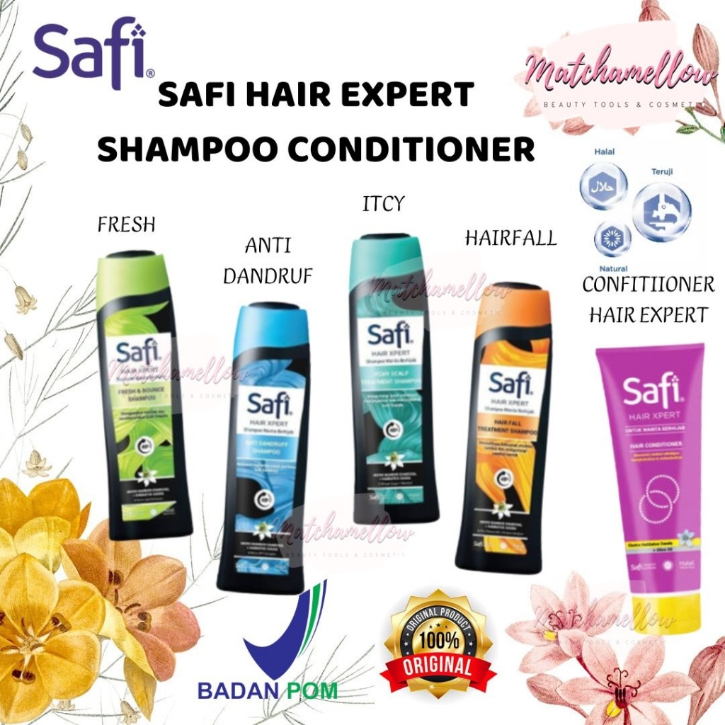 Jual ️MATCHA ️SAFI HAIR EXPERT SHAMPOO CONDITIONER - ANTI KETOMBE ...