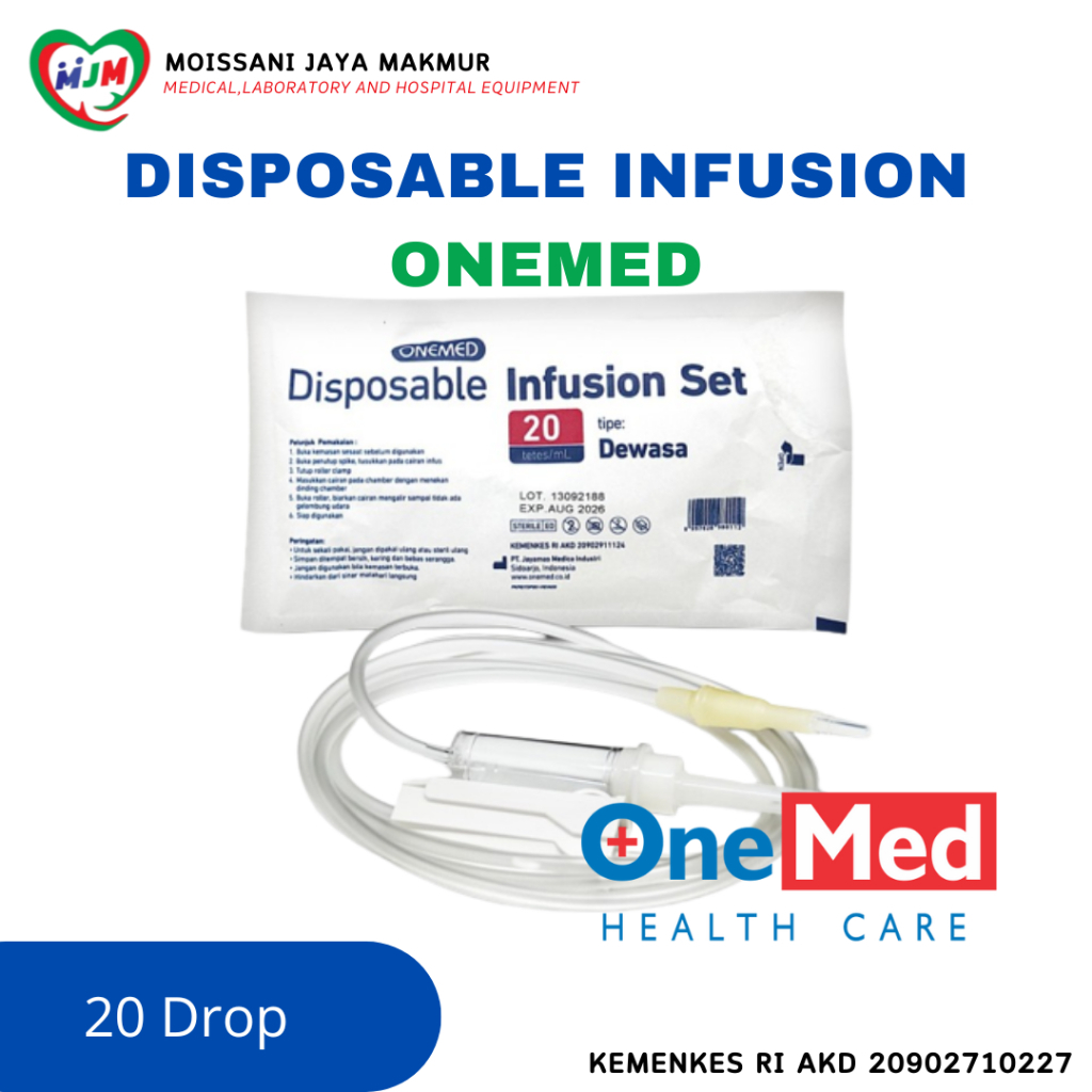 Jual Infuset Disposable Dewasa Onemed Selang Infus Disposable Infusion ...